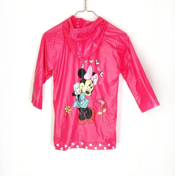 Disney | Jackets & Coats | Disney Minnie Mouse Raincoat Size Large Pink ...